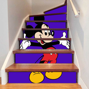 Impression Wall 76.2 cm Mickey Mouse Steps Wall Sticker Self Adhesive ...