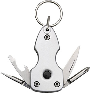 Flipkart SmartBuy Silver Military Keychain with Torch, Screwdriver ...
