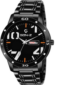 GEN-Z GENZ-SN-GUNDD-0009 Black dial Black Strap Analog Day and date ...