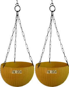 anand vatika Rattan hanging pot White Plant Container Set Price in ...