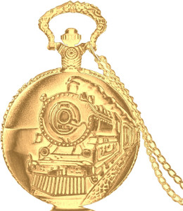 DICE Pocket watch Outer Body Shows Embossed : Large Steam Engine Train ...