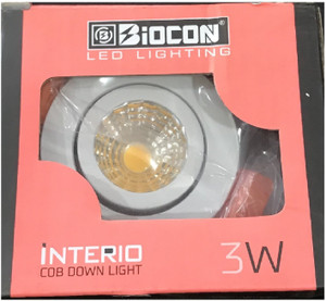 Biocon 3W COB DOWNLIGHT (WARM WHITE) PACK OF 3 NOS Ceiling Light ...