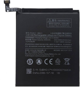 DealFreez Mobile Battery For Xiaomi BN31 Mi Redmi Y1 / Y1 Lite / A1 ...