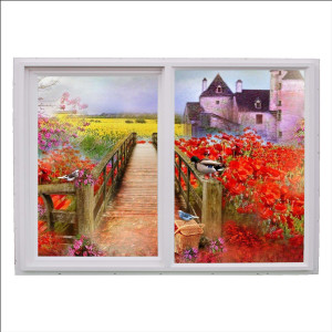 Day Decals 58 cm Colorful Nature Window Illusions Vinyl Multicolor ...