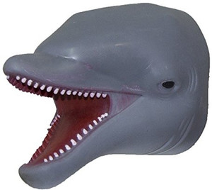 Fun Stuff Soft Rubber Realistic 6 Inch Dolphin Hand Puppet Hand Puppets ...