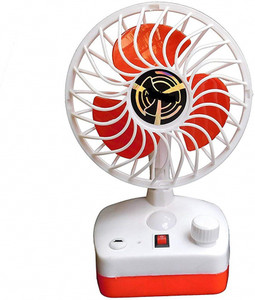 IPURE High Speed Rechargeable Mini Table Fan with USB Port & LED Light ...