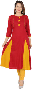 KURTI JUNCTION Women Colorblock A-line Kurta - Buy KURTI JUNCTION Women ...