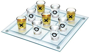 Smartcraft Drinking Tic Tac Toe with 9 Shot Glasses, X and 0 , Drinking ...