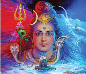 god & god's 60.96 cm Shive Bhole Bhandari 2455 Self Adhesive Sticker ...