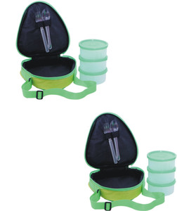 Flipkart.com | SMILEY Combo Green Triangle Lunch Box 6 Plastic ...