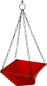Anand vatika Twister hanging Pot Red Set of 1 Plant Container Set Price ...
