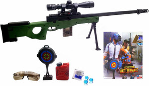 xenith PUBG AWM Sniper Gun Toy with Laser Target and Bullets Armor Sets ...
