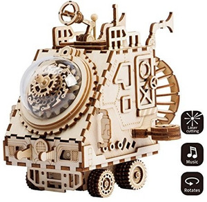 ROBOTIME Wooden 3D Puzzle Robot Space Vehicle Craft - Wooden 3D Puzzle ...