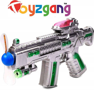 TOYZGANG Space Toy GUN with LED Matrix Flashing Rotating Blades Guns ...