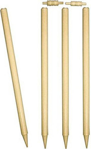 Proactive SPORTS 4 Wooden Stumps (27 inches Height) & 2 Wooden Bails ...
