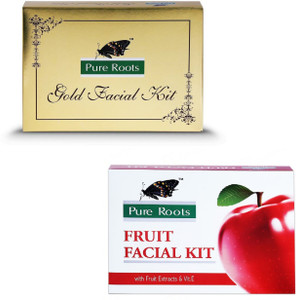 Pure Roots Gold & Fruit Facial Kit 100G + 100G - Price in India, Buy ...