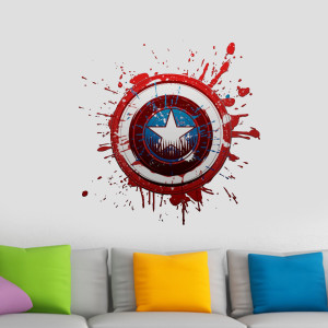 Wall Studio 49 cm Captain America Shield Wall Sticker Self Adhesive ...