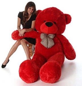 City Retail 5 feet taddy bear red color - 60 inch - 5 feet taddy bear ...