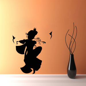 Devil designs 51 cm Lord Krishna Wall Stickers ( 51Cm X 60Cm ) Self ...