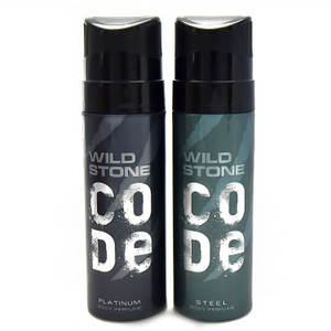 Wild Stone Code Steel and Code Platinum Perfume Body Spray Pack of 2 ...