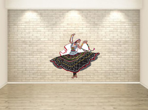 Creatick Studio 60 cm Rajasthani Dancing Wall Stickers ( 60Cm X 54Cm ...