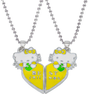 Men Style Couple Carton Best Friend Engraved Heart Key Locket With ...