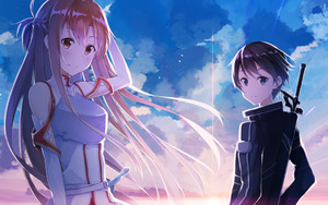 Athah Anime Sword Art Asuna Yuuki Kirito Kazuto Kirigaya 13*19 inches ...