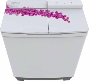 MITASHI 8.5 kg Semi Automatic Top Load Washing Machine White, Grey ...