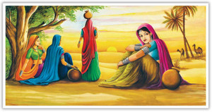 Rajasthani Panihari Paper Poster Paper Print - Art & Paintings posters ...