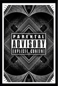 SA PARENTAL ADVISORY EXPLICIT CONTENT POSTER 300 GSM WITH FRAME ...