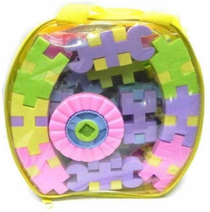 Easy Way Blocks Puzzle Learning Game For kids (Multicolor) (50 Pcs ...