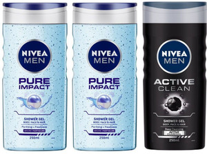 Nivea Men Pure Impact and Active Clean Shower Gel: Buy Nivea Men Pure ...