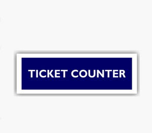 signEver Ticket Counter Sign Board For Hospital Medical Collage Railway ...