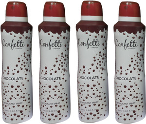 Confetti LONDON CHOCOLATE (PACK OF 4) Deodorant Spray - For Women ...