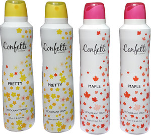 Confetti LONDON PRETTY AND MAPLE (PACK OF 4) Deodorant Spray - For ...