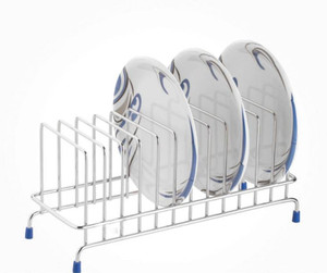 Randal Plate Kitchen Rack Steel 12 Plates & Thali , Dish Stand ...