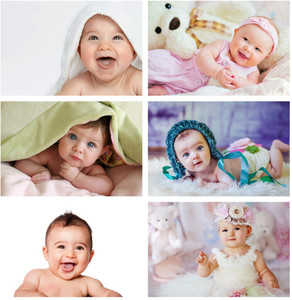 Set of 6 Cute Baby Combo Posters | Smiling Baby Poster | Poster for ...