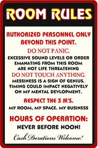Room Rules Poster ( Sticker Poster & dust Free Lamination ...