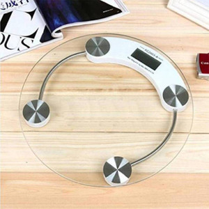 Qoibito Weight Machine Round Glass FD03A1 Body Personal Weighing Scale ...