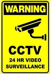 CCTV 24Hrs Security Camera Video Surveillance Self Adhesive Vinyl with ...