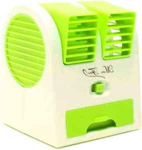 GAGANDEEP Portable Mini Fan Dual Bladeless Small Air Cooler Powered by ...