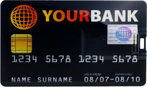 Tobo Bank card shaped smil Credit card USB2.0 Flash Pendrive.(32GB) 32 ...