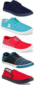 World Wear Footwear Combo Pack of 5 Casual Loafer Sneakers Shoes ...