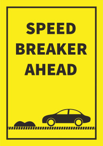 UAMS SPEED BREAKER AHEAD Emergency Sign Price in India - Buy UAMS SPEED ...