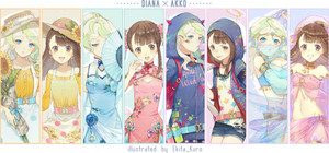 Athah Anime Little Witch Academia Akko Kagari Diana Cavendish 13*19 ...