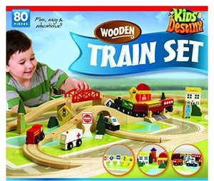 Kids Destiny Deluxe Wooden Train Set - Deluxe Wooden Train Set . Buy ...