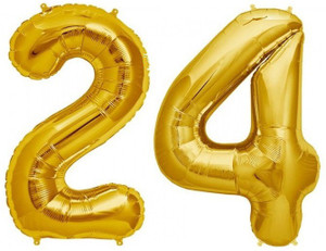 Flipkart.com | Stylewell Solid Golden Color ( Number 24 ) 3d Foil ...