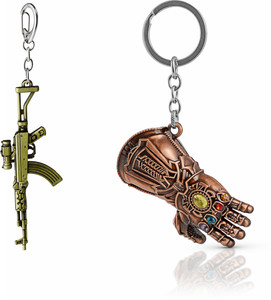 Gold Era Thanos Gauntlet Key Chain & PUBG M416 Gun Keychain Key Chain ...