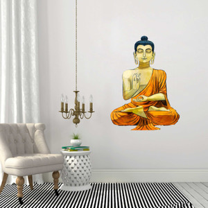 Day Decals 46 cm Gautam Buddha Statue PVC Sticker Self Adhesive Sticker ...