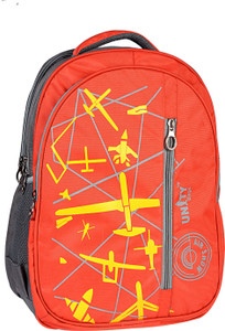 Unity Bags Nylon Multi Pocket 35 Ltrs Waterproof School Bag (Orange) 35 ...